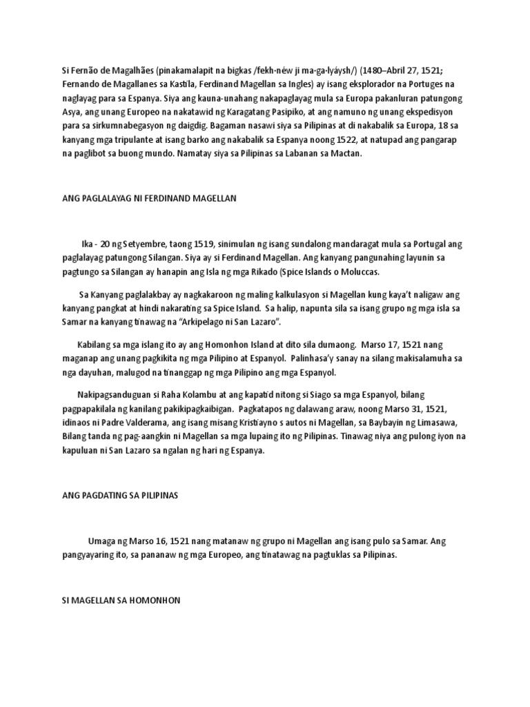 Magellan's Expedition | PDF