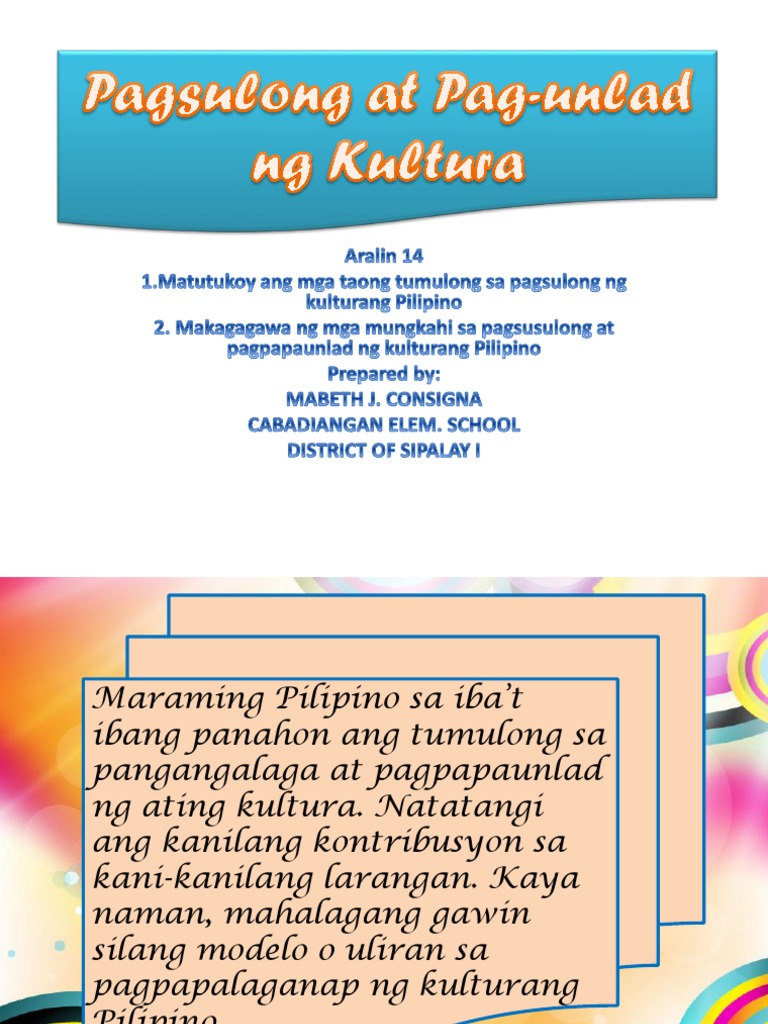 Aralin 14 Pagsulong at Pag-Unlad NG Kultura | PDF