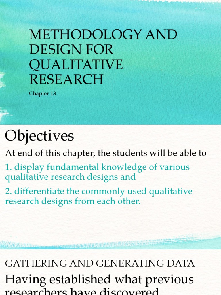 Methodology and Design For Qualitative Research | PDF | Research Design ...