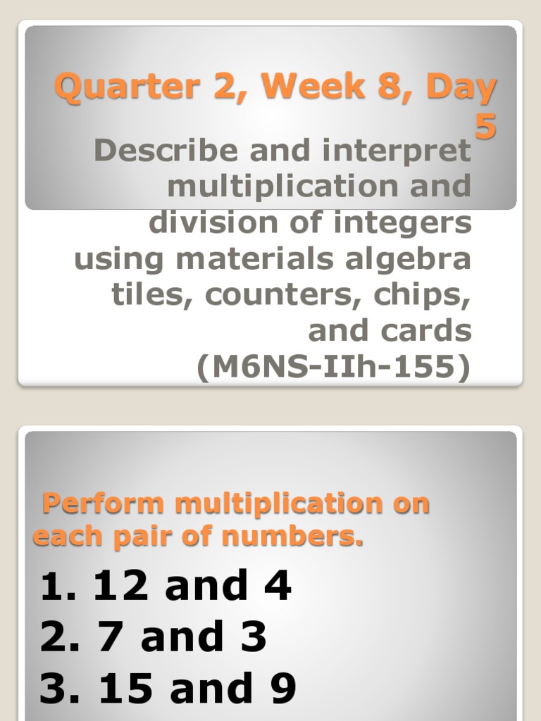 Quarter 2, Week 8, Day 5 | PDF