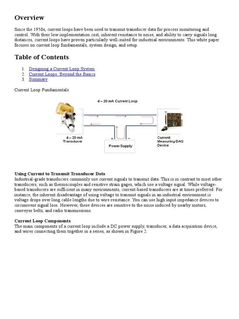 4-20ma Current Loops | PDF | Electrical Resistance And Conductance ...