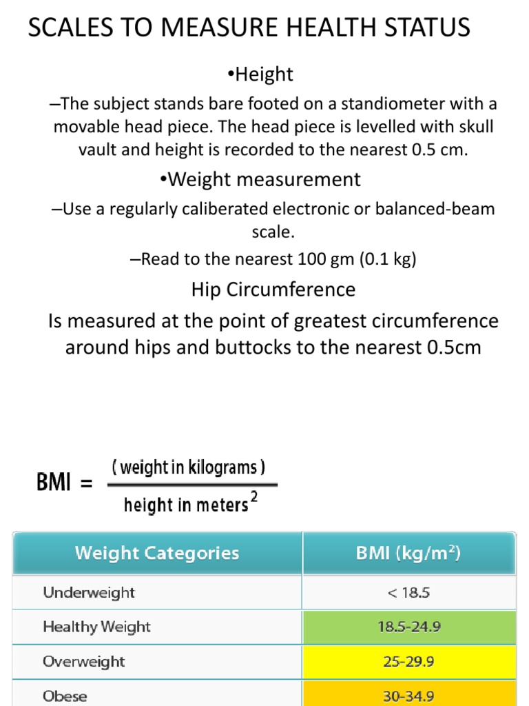 Scales To Measure Health Status | PDF