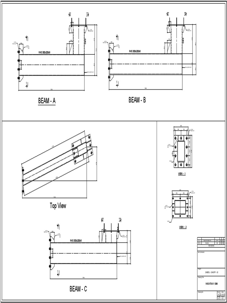 Fabrication Details for Steel Canopy | PDF