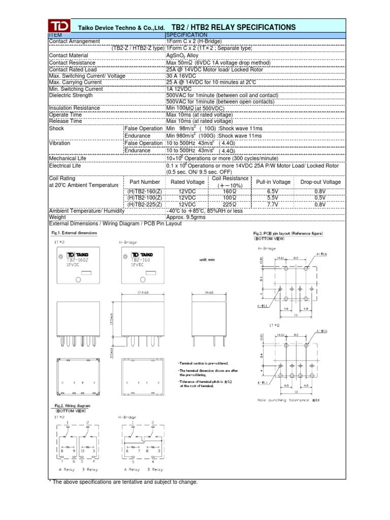 Taiko-Tb2 Rev070717 PDF | PDF | Relay | Components