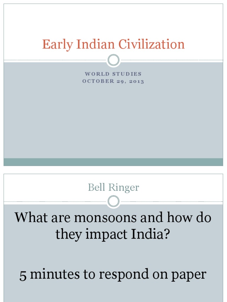 Early Indian Civilization | PDF | Monsoon | Caste
