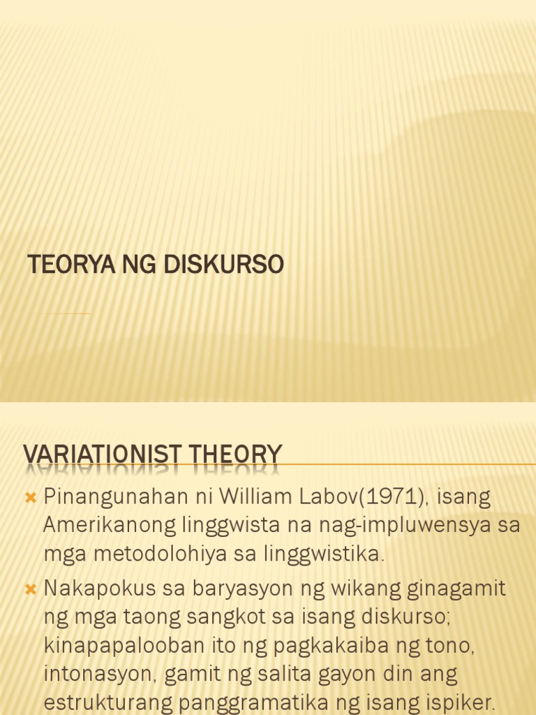 Teorya NG Diskurso | PDF