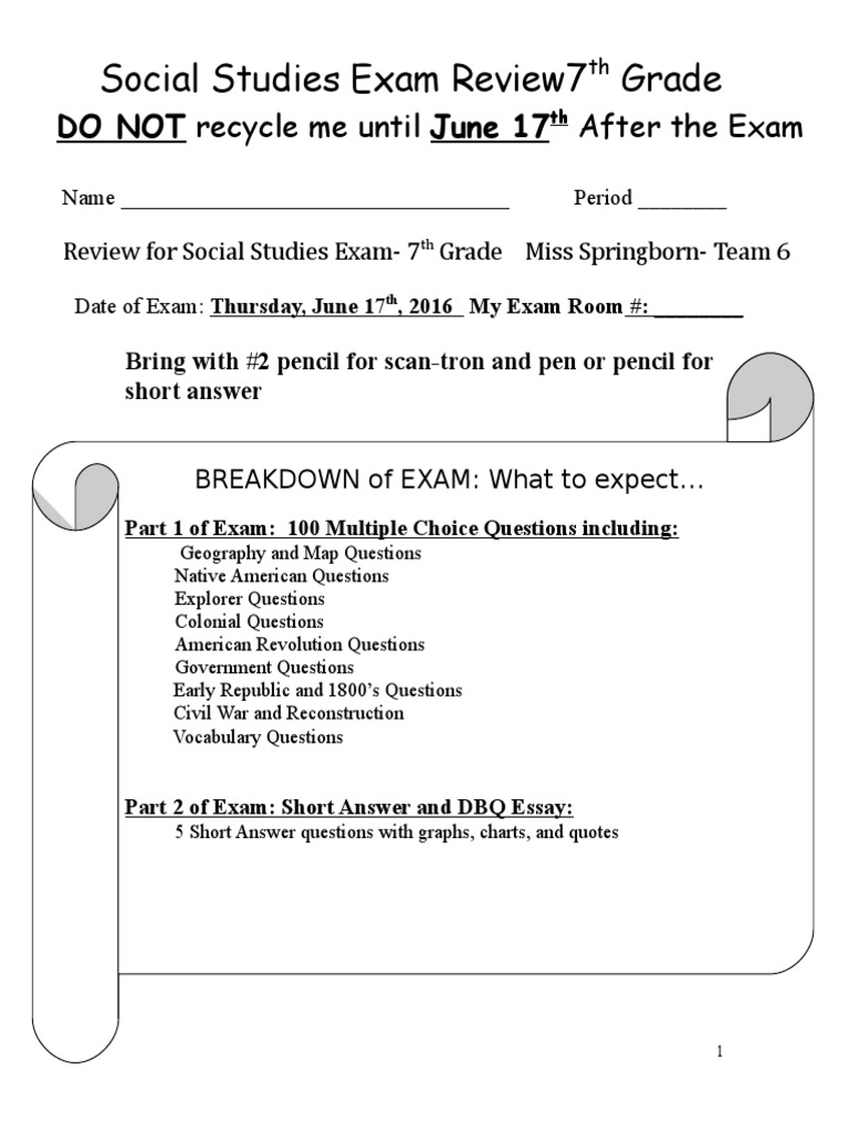 2013 Review Packet For Final Exam | PDF | American Civil War | United ...