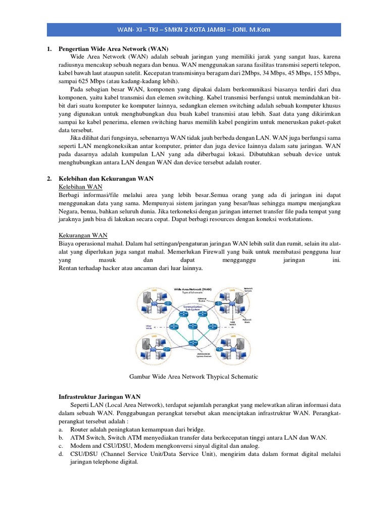 Pengertian Wide Area Network | PDF