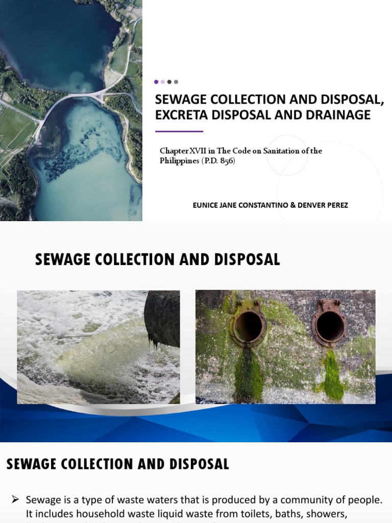 Sewage Collection and Disposal, Excreta Disposal and Drainage | PDF ...