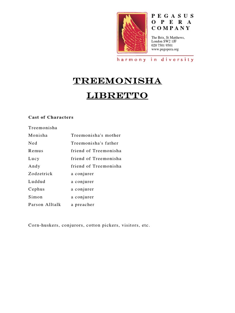 Treemonisha Libretto | PDF