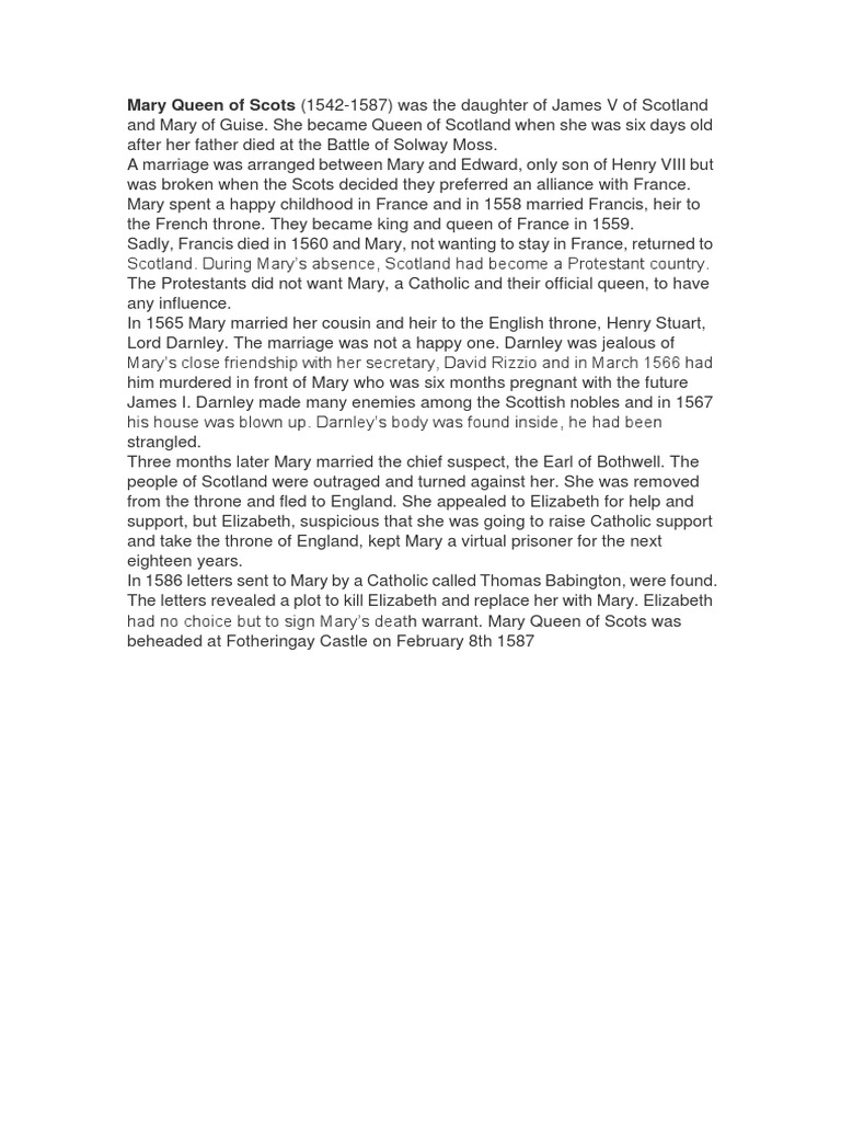 Mary Queen of Scots | PDF