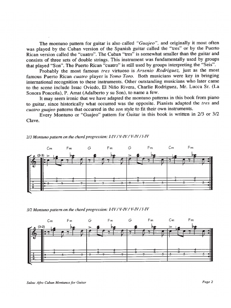 The Montuno Pattern | PDF