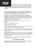 EMCEE Script For Pageant | PDF | Lyrics