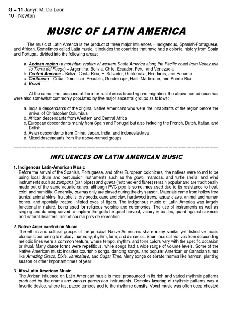 Music of Latin America | PDF | Music Of The United States | Dances