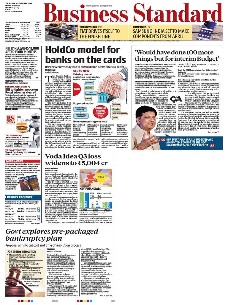 Business Standard | PDF | Bankruptcy | Earnings Before Interest