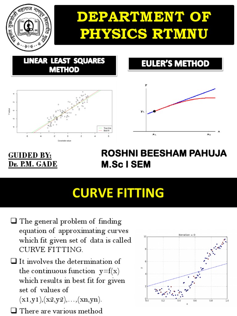 Linear Least Square and Euler Method | PDF | Least Squares | Numerical ...
