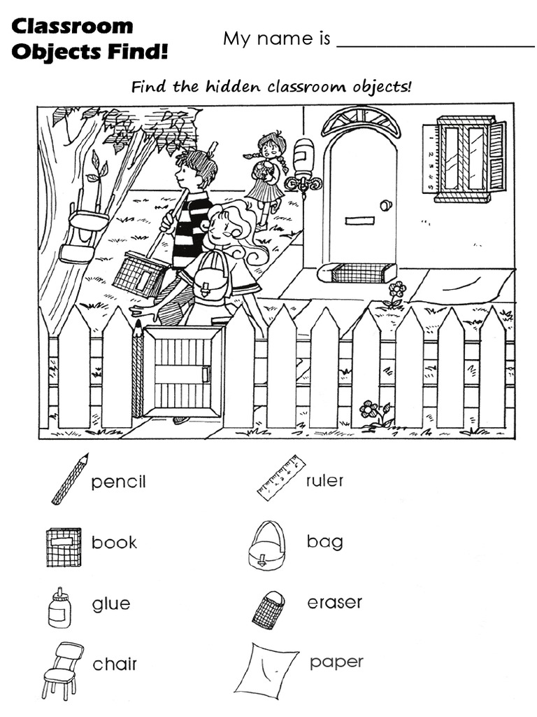 ClassroomObjectsFindrbb PDF | PDF | Language Arts & Discipline | Self ...