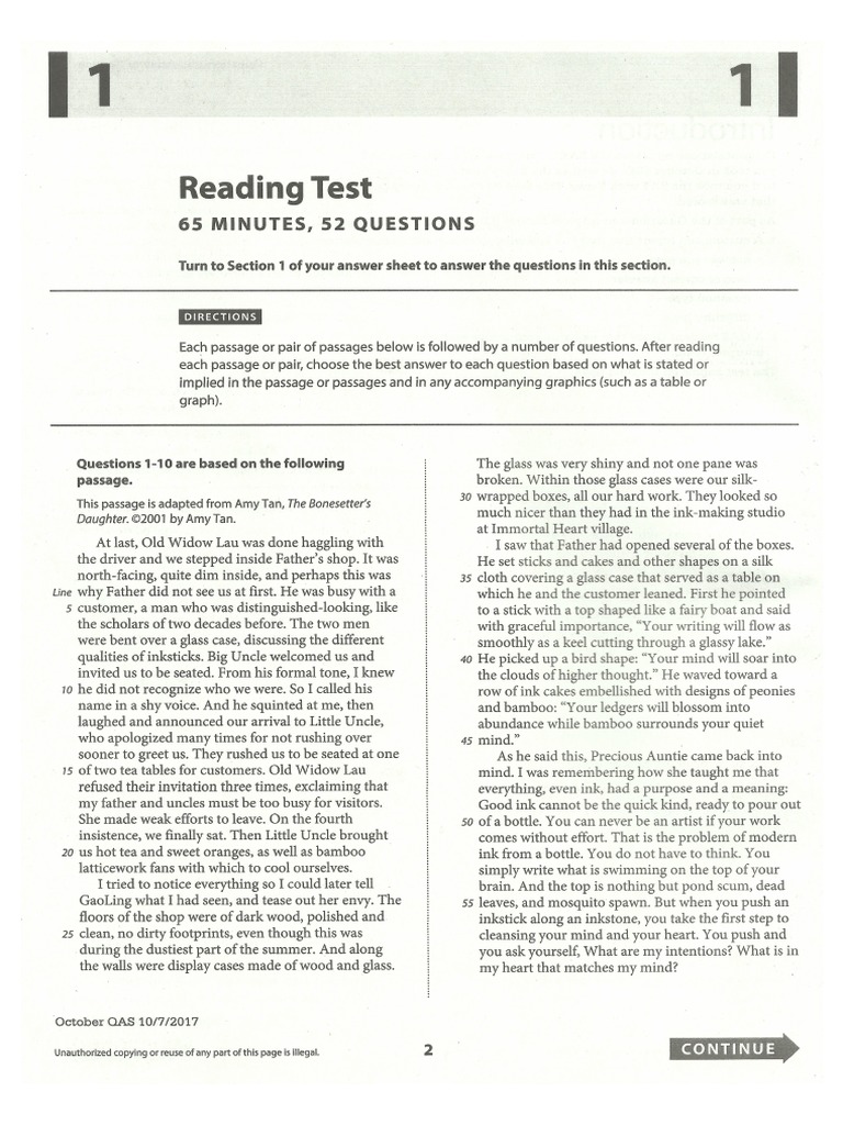 SAT October 17 US QAS | PDF
