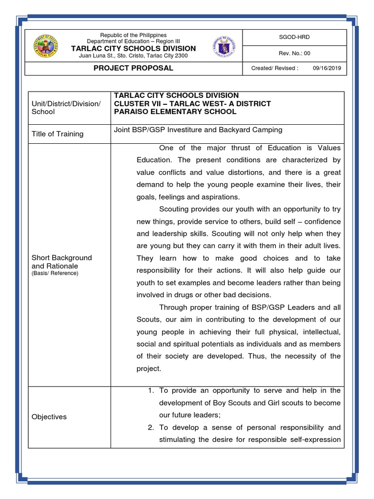 Proposal BSP Joint 2019 | PDF | Scouting | Leadership