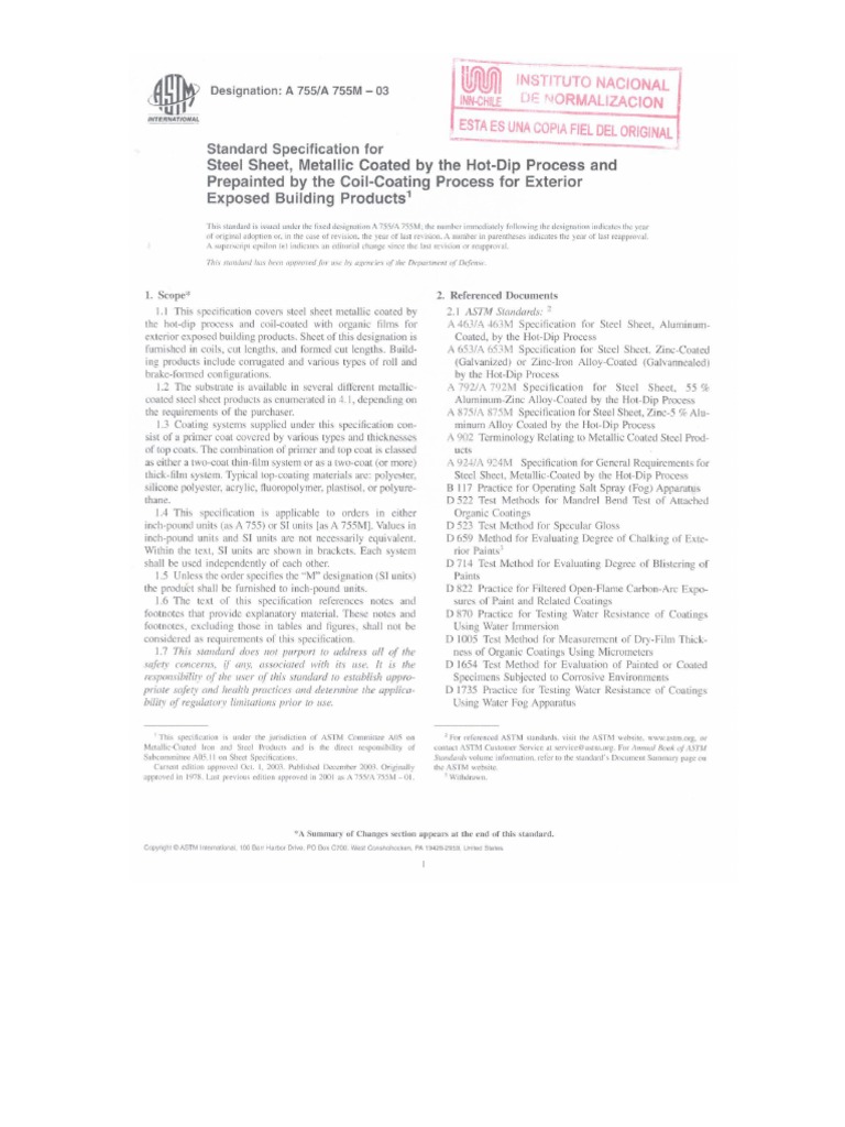 Astm A755-A 755M-03 | PDF