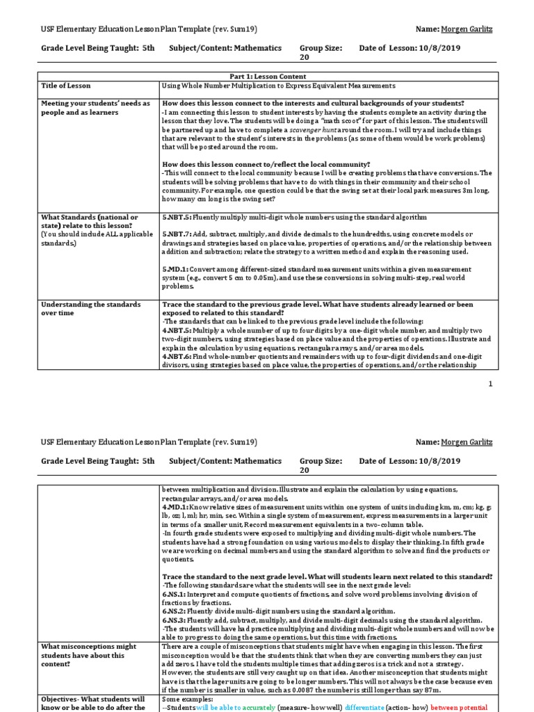 Supervisor Observation LP 2 | PDF | Educational Assessment | Fraction ...