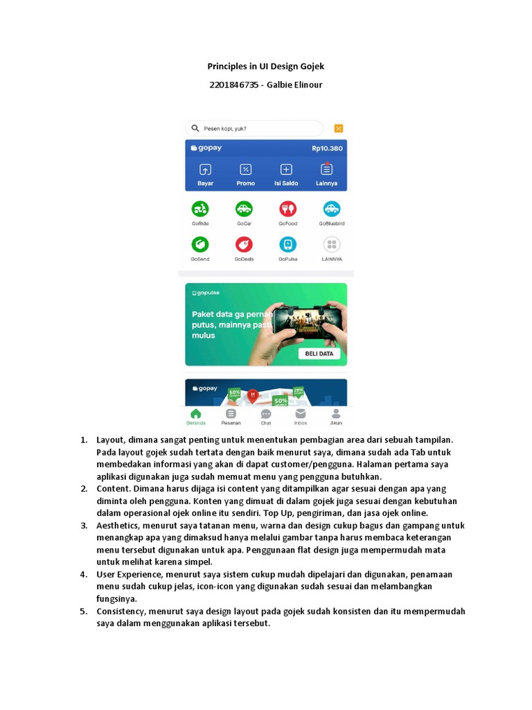Prinsip Desain UI Gojek | PDF | Bisnis | Komputer