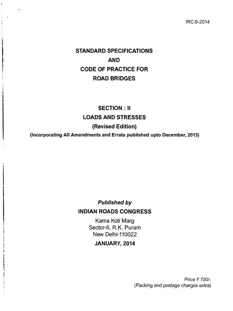 Irc 6 2014 | Download Free PDF | Structural Load | Bearing (Mechanical)