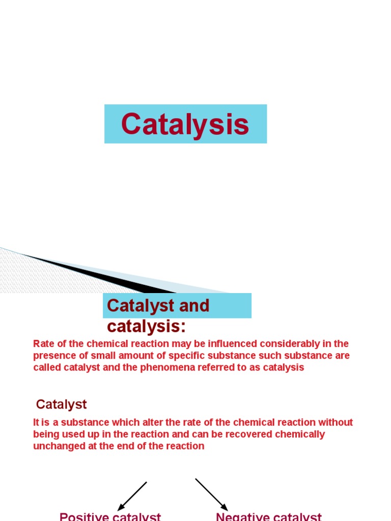 Catalysis | PDF | Catalysis | Active Site