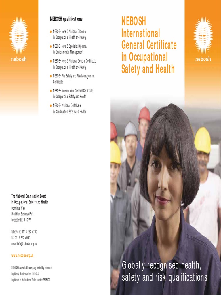 Nebosh Igc Brochure | PDF | Occupational Safety And Health | Prevention