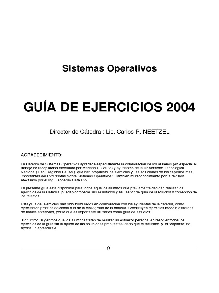 Guia de Ejercicios 2004 SO PDF | PDF | Clave (criptografía) | Cifrado