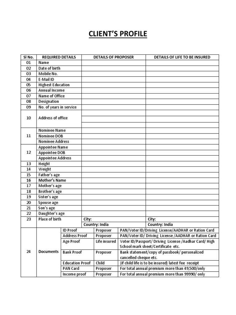 Client Profile | PDF