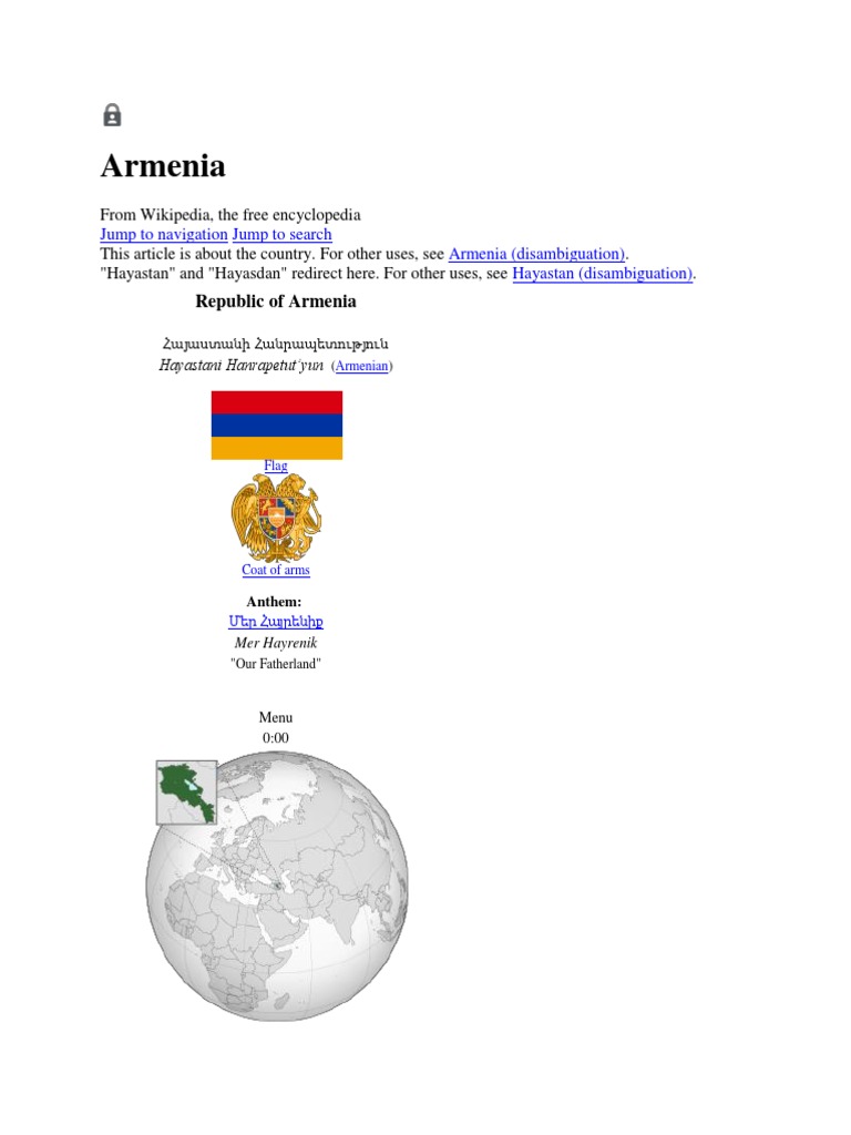 Republic of Armenia | PDF | Armenia