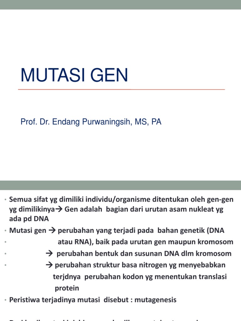 Mutasi Gen | PDF