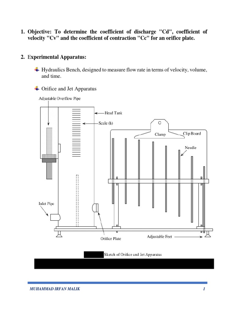 Orifice and Free Jet Flow | PDF | Pressure | Velocity