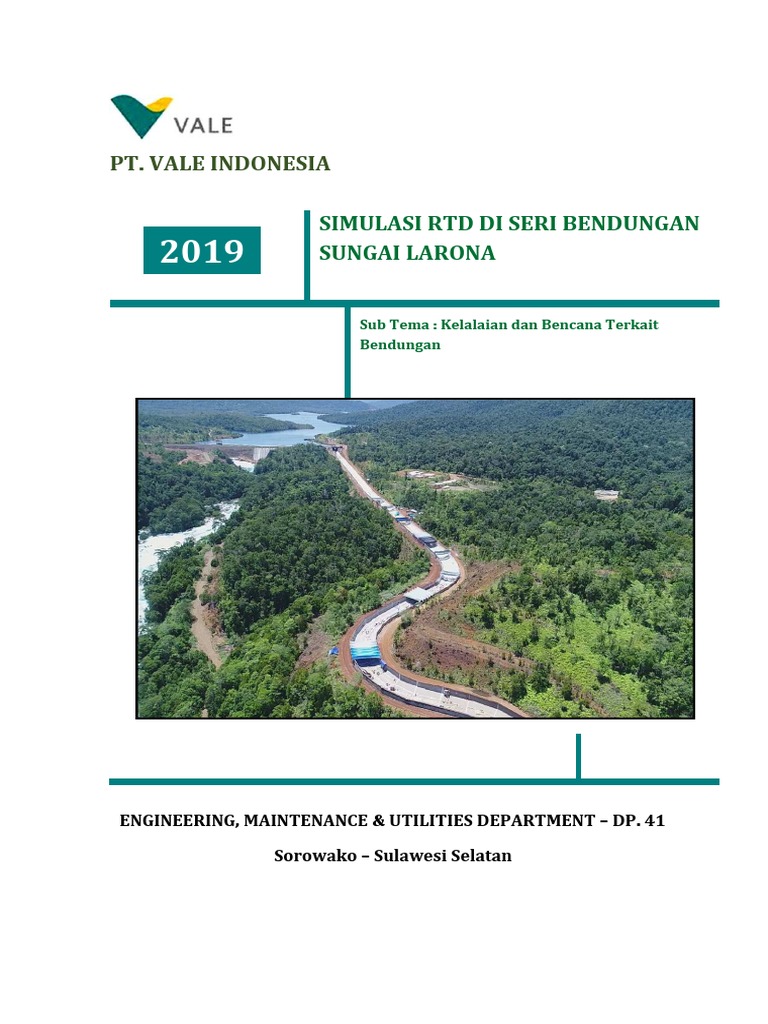 Simulasi RTD Di Seri Bendungan Sungai Larona | PDF | Sains & Matematika