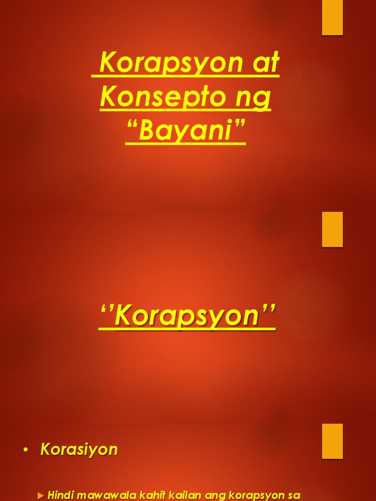 Korapsyon at Konsepto NG Bayani | PDF