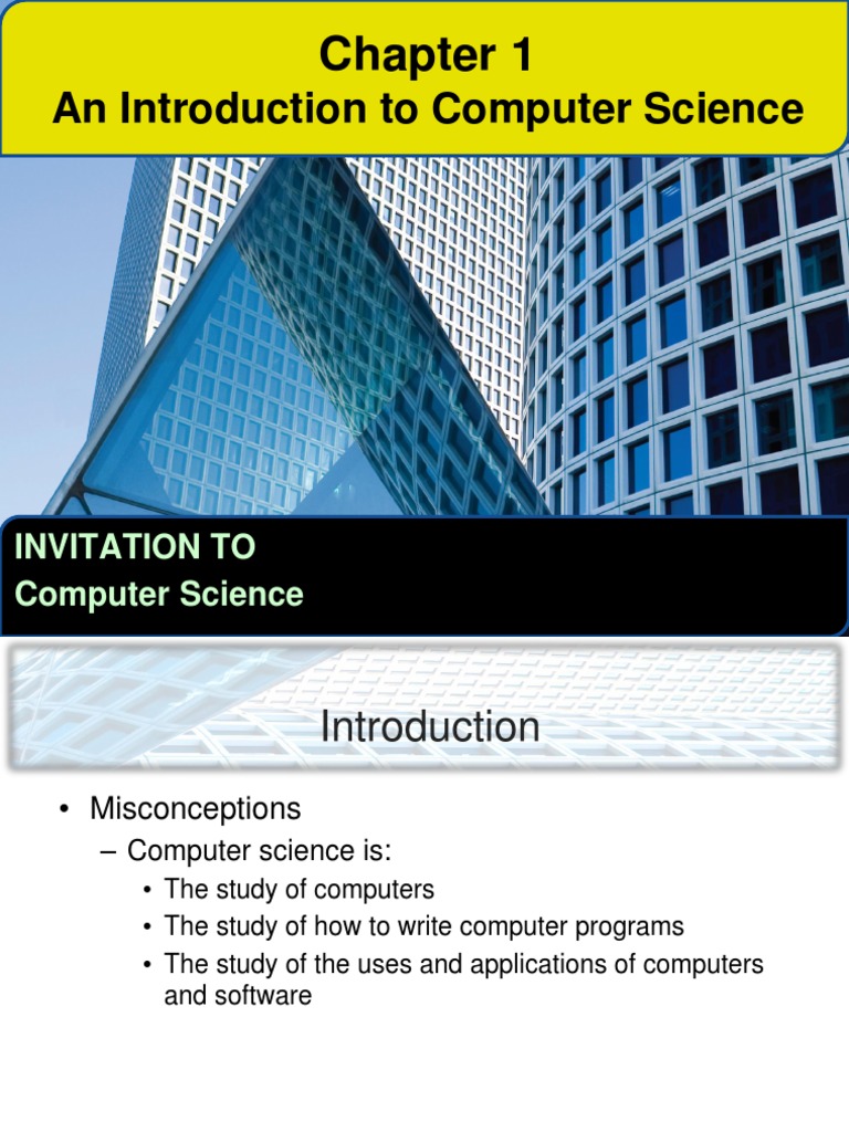 An Introduction To Computer Science | PDF | Algorithms | Computer Science