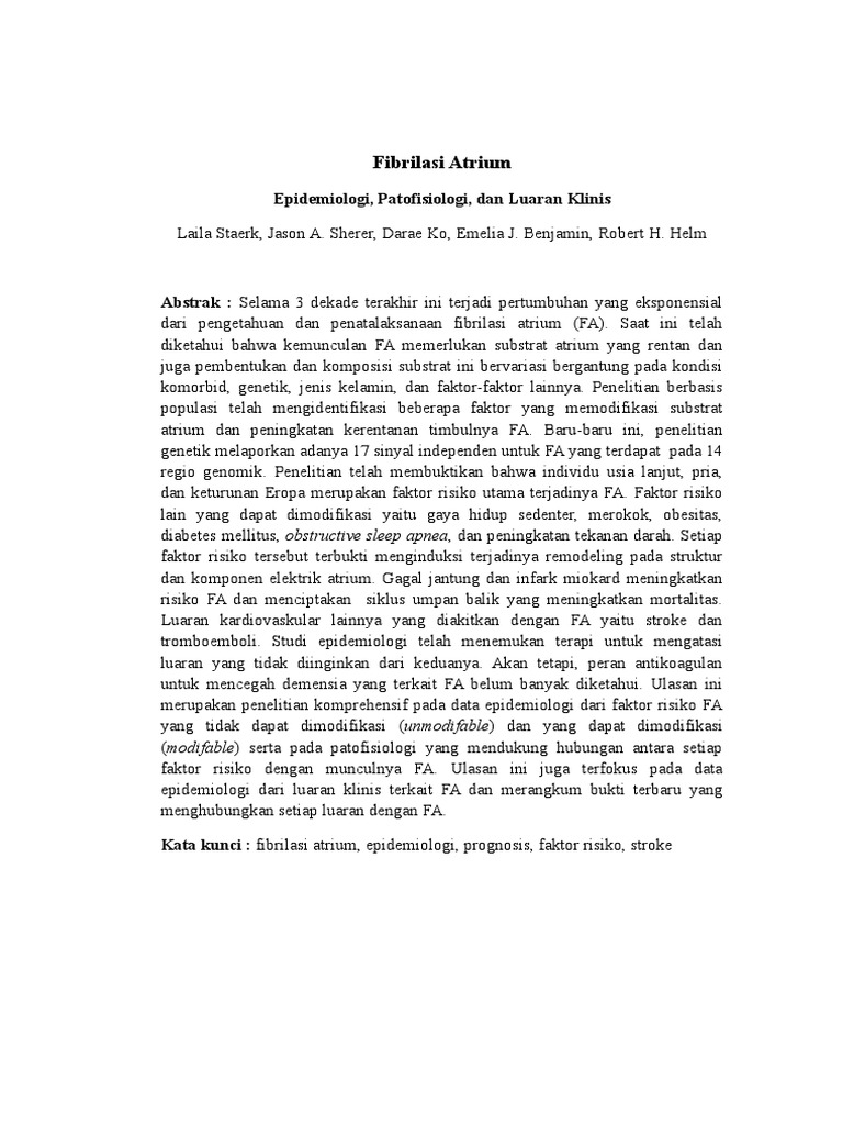 Fibrilasi Atrium | PDF