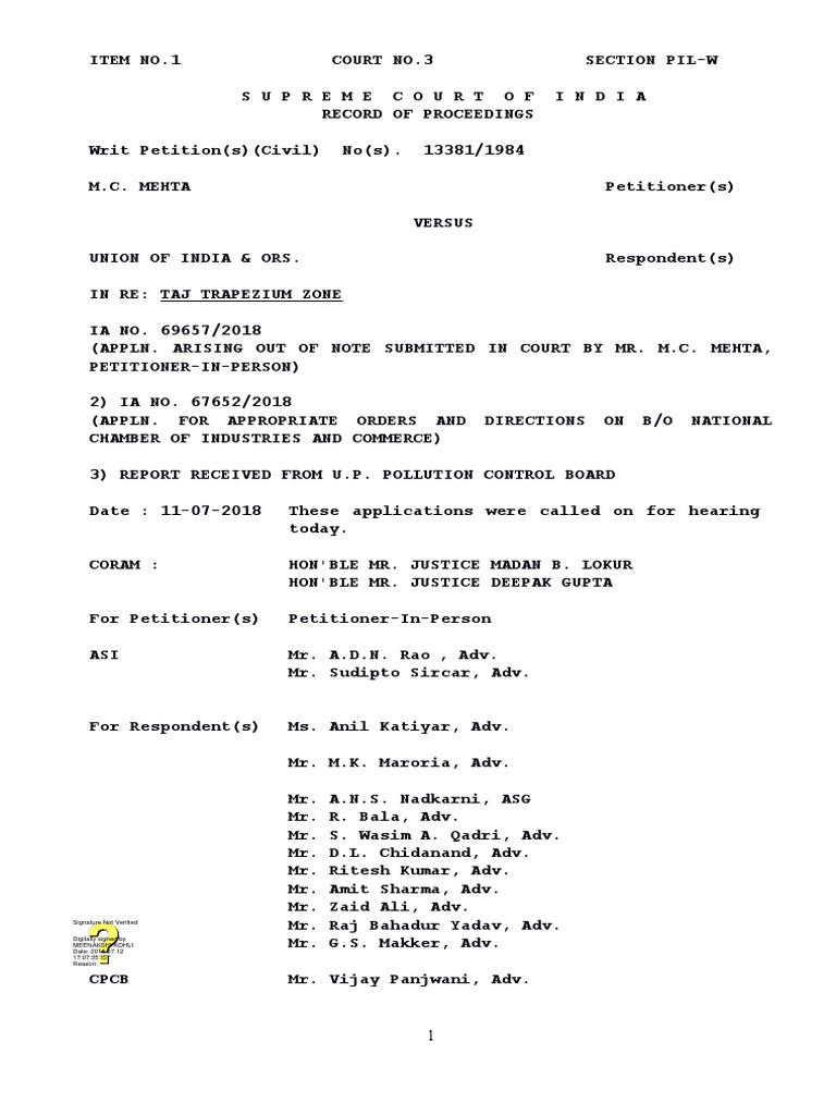 Taj Trapezium Zone Case | PDF | Government