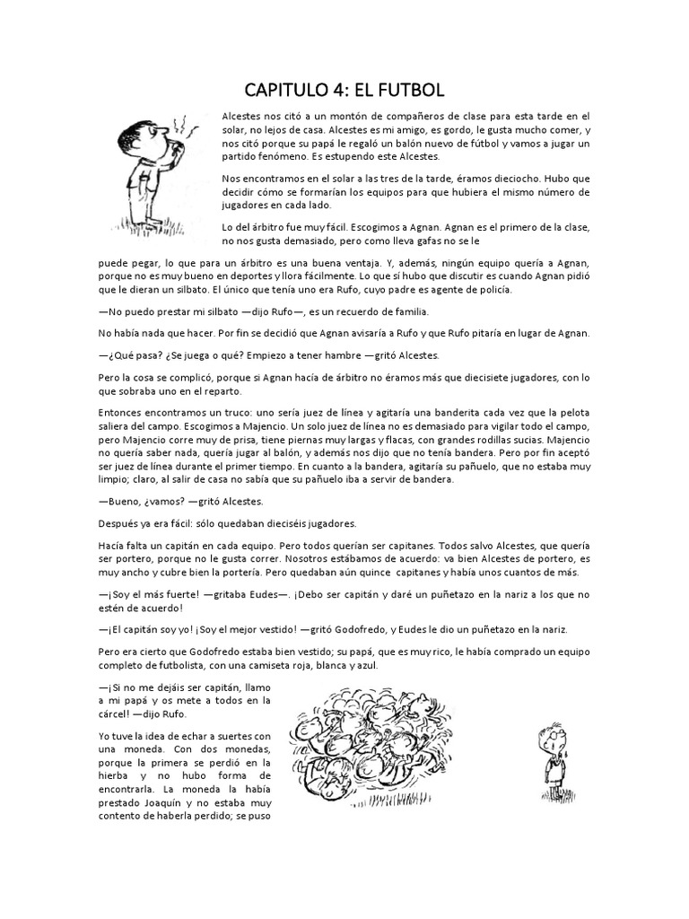 Plan Lector - Capitulo 4 - Pequeño Nicolas - El Futbol | PDF ...