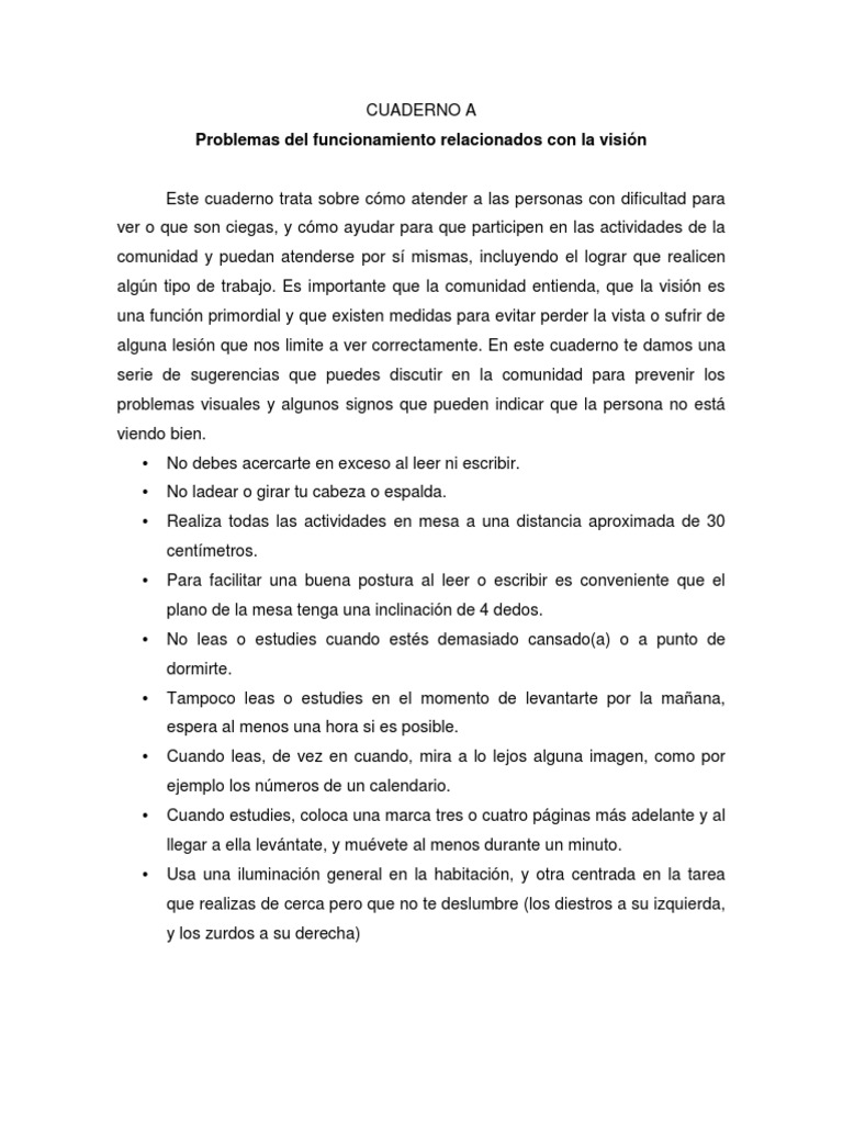 ACPD Resumen Descriptivo de Cuadernillos | PDF | Fiebre | Habla