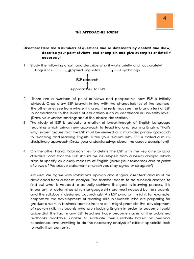 The ESP Task 4-2019 | PDF | Learning | Linguistics