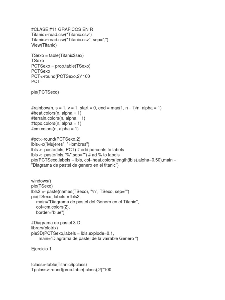 Es para Estadistica Codigos de R Studio | PDF