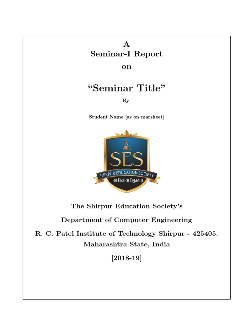 "Seminar Title": A Seminar-I Report On | PDF | Biometrics | Agriculture