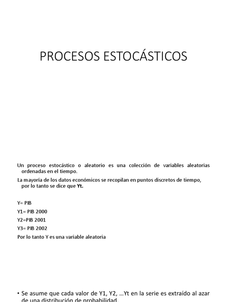 Procesos Estocásticos | PDF | Estocástico | Variable aleatoria