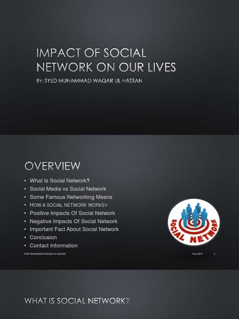 Impact of Social Network On Our Lives | PDF | Social Networking Service ...
