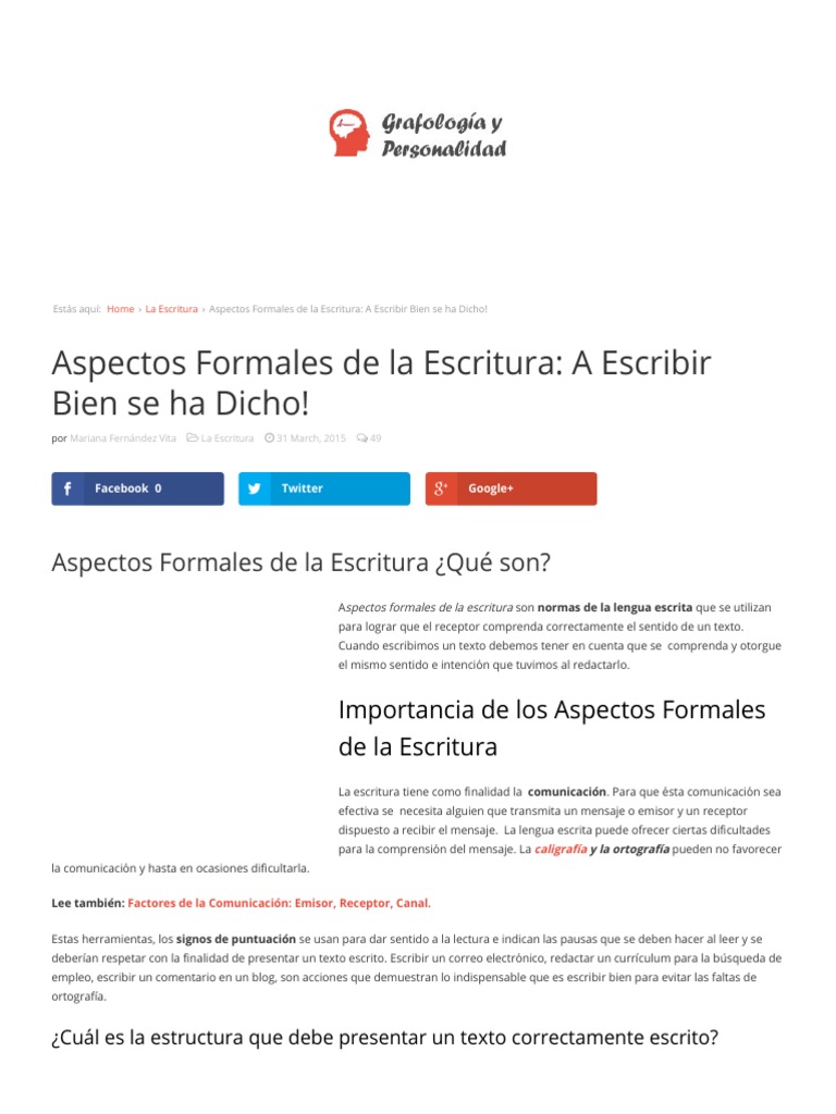 Aspectos Formales de La Escritura | PDF | Coma | Puntuación