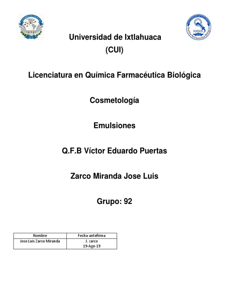 Emulsiones | PDF | Emulsión | Fase (materia)