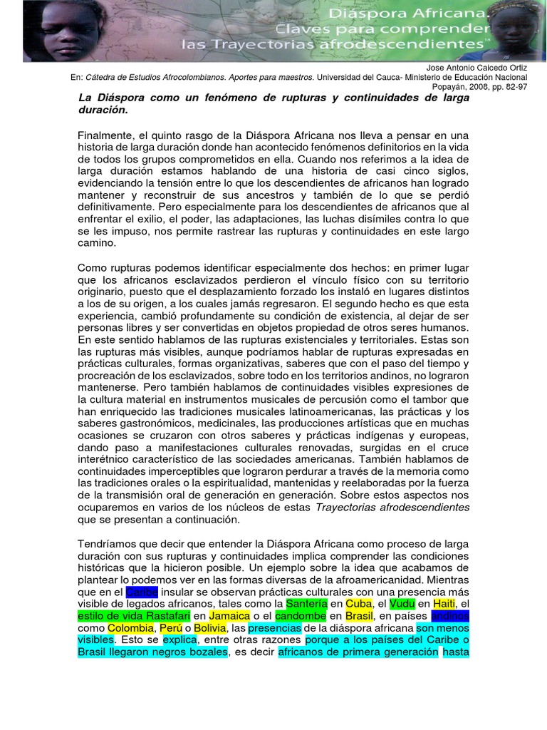 Diáspora Africana-CEA CAICEDO | PDF | Américas | Diáspora