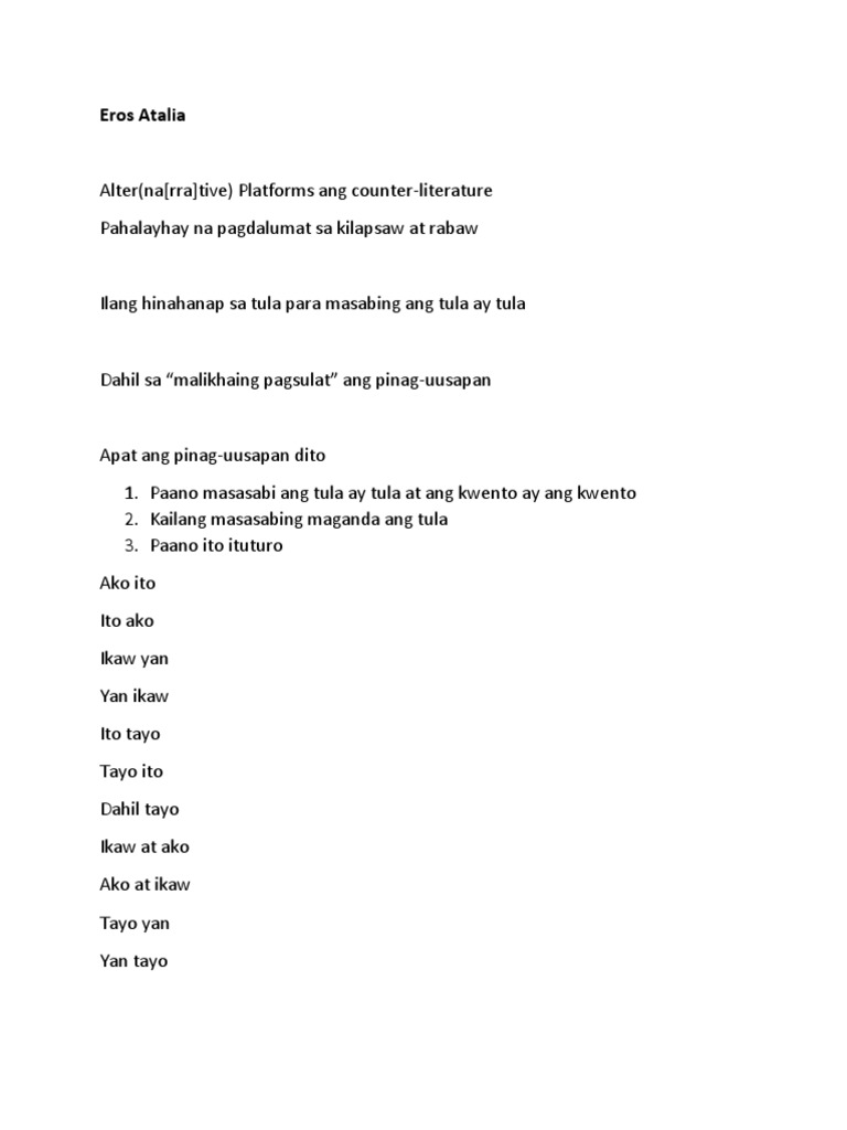 Eros Atalia LEAP Seminar | PDF